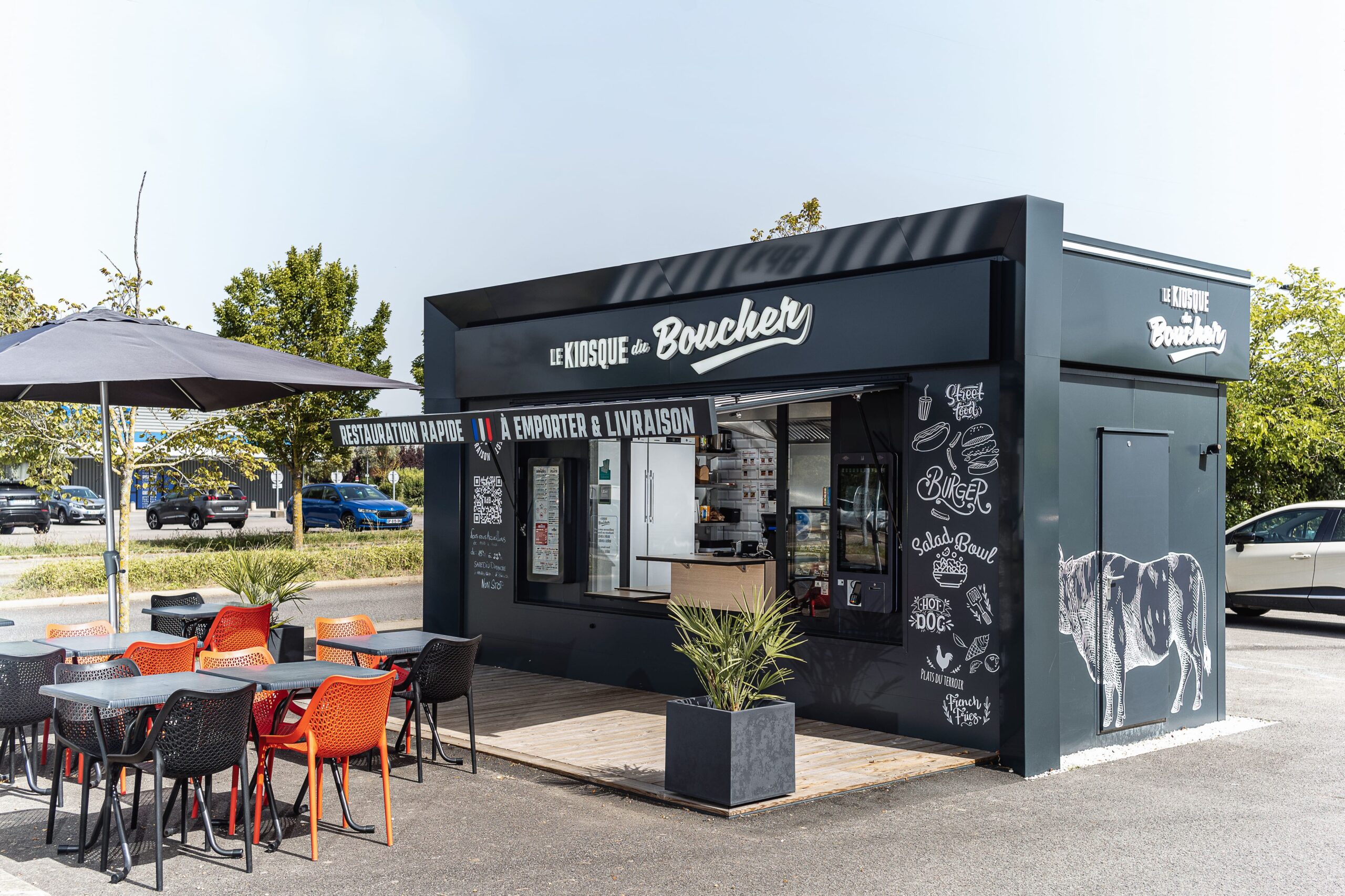 Fabrication de kiosque snack et restaurant sur-mesure
